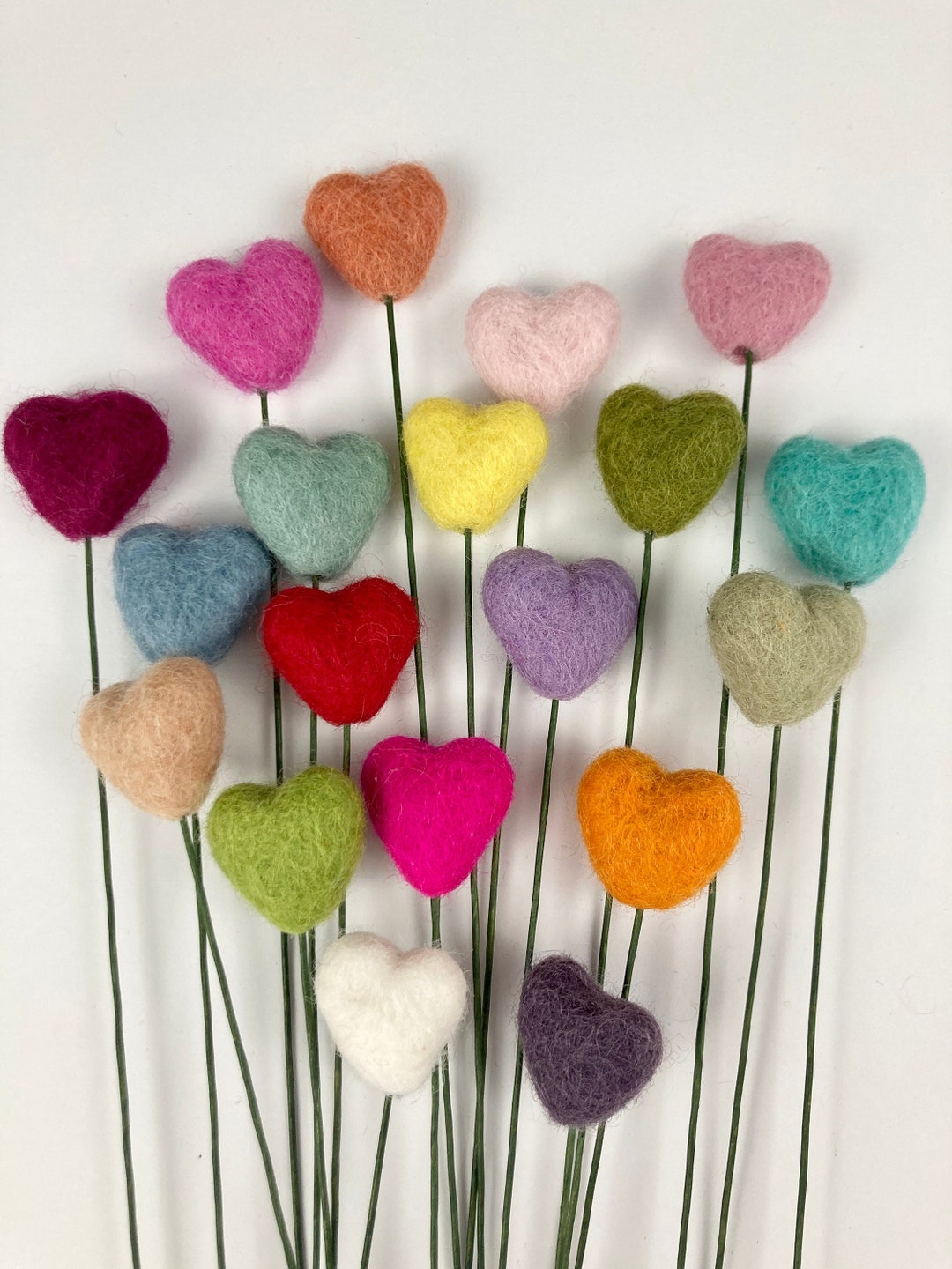 Tiny Felt Heart Pick, Multiple Colors - Etsy