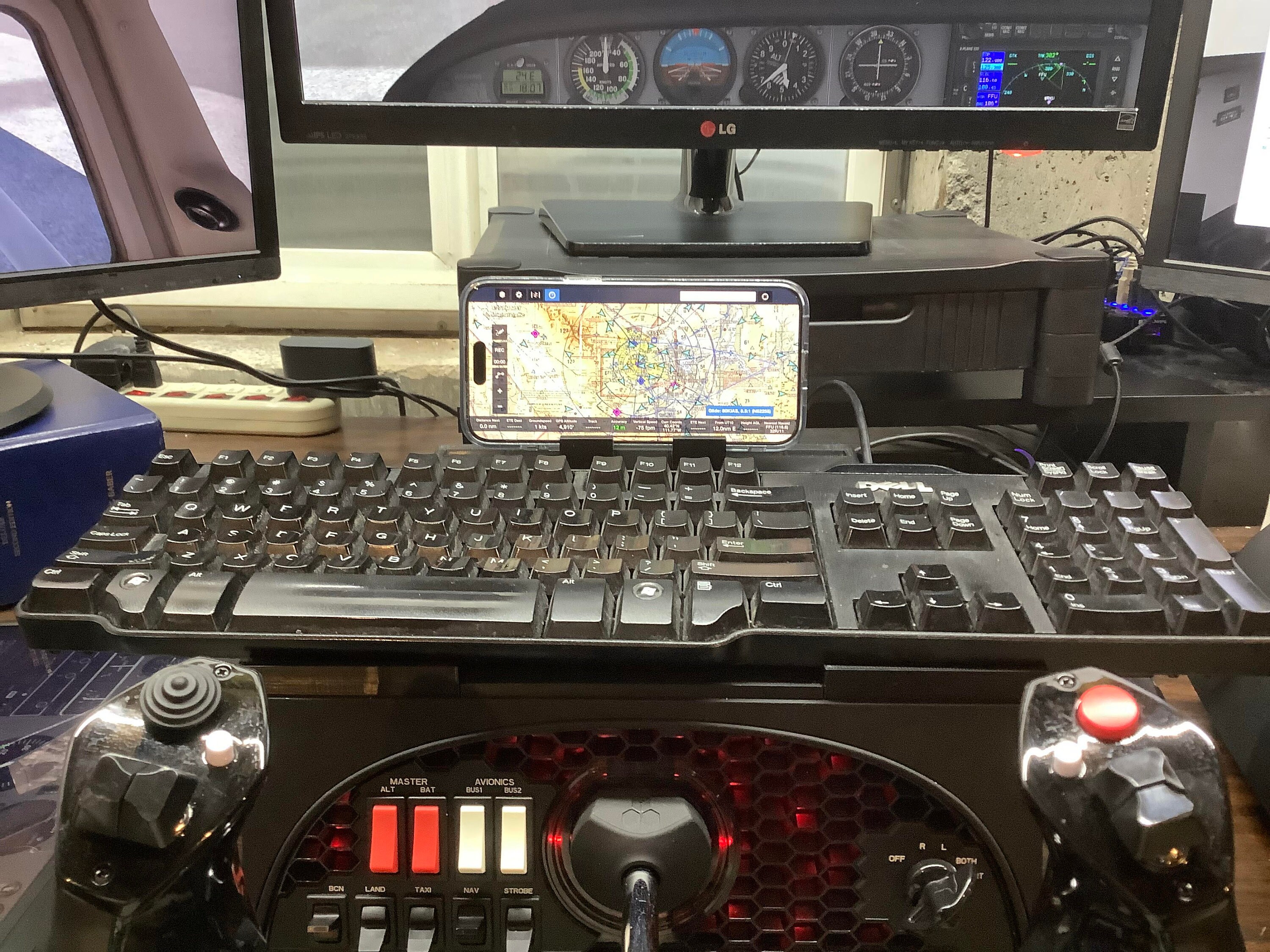 Keyboard and Display Mount for Honeycomb Alpha Yoke & Bravo Throttle ...