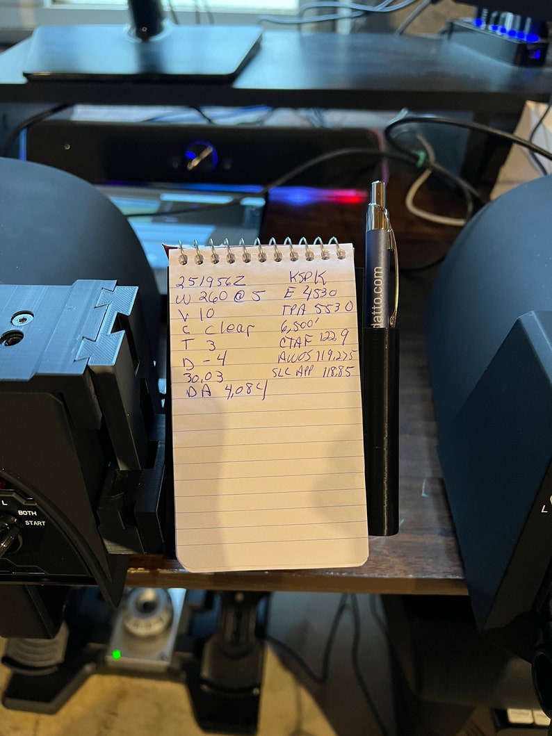 Notepad Mount for Honeycomb Alpha Yoke and Bravo Throttle Quadrant - Etsy
