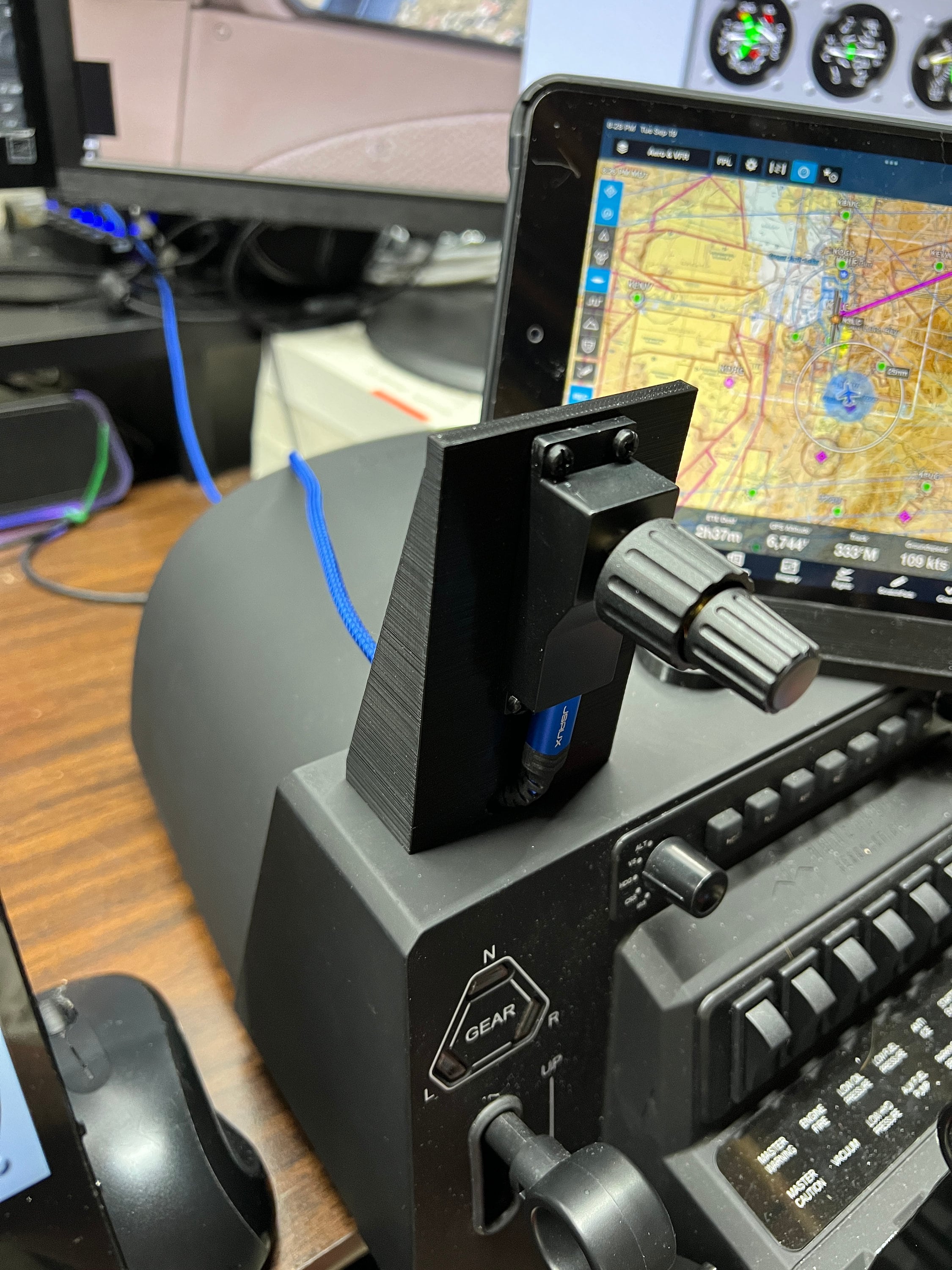 Knobster Mount Designed for Honeycomb Alpha Yoke and Bravo Throttle ...