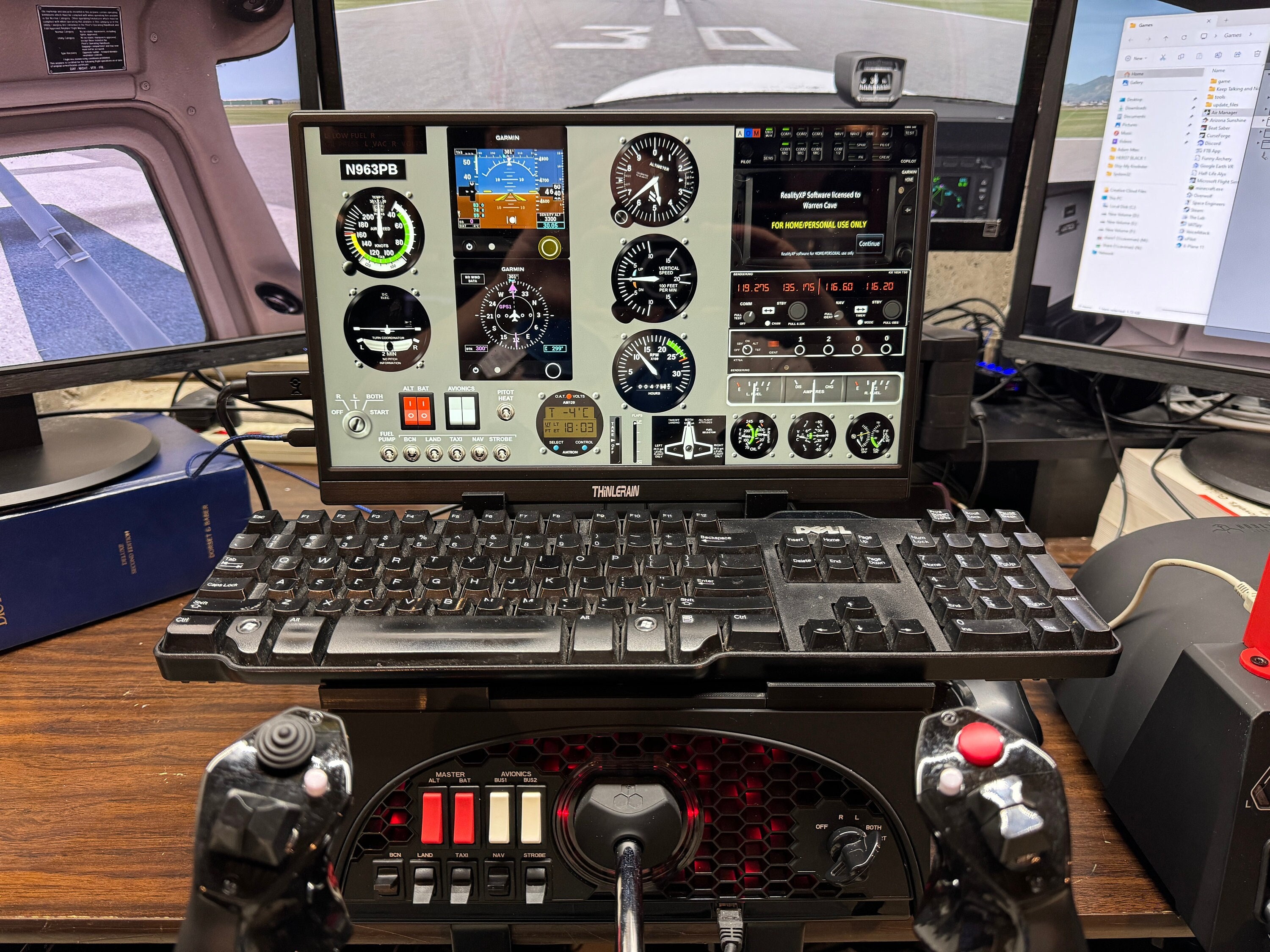 Keyboard and Display Mount for Honeycomb Alpha Yoke & Bravo Throttle ...