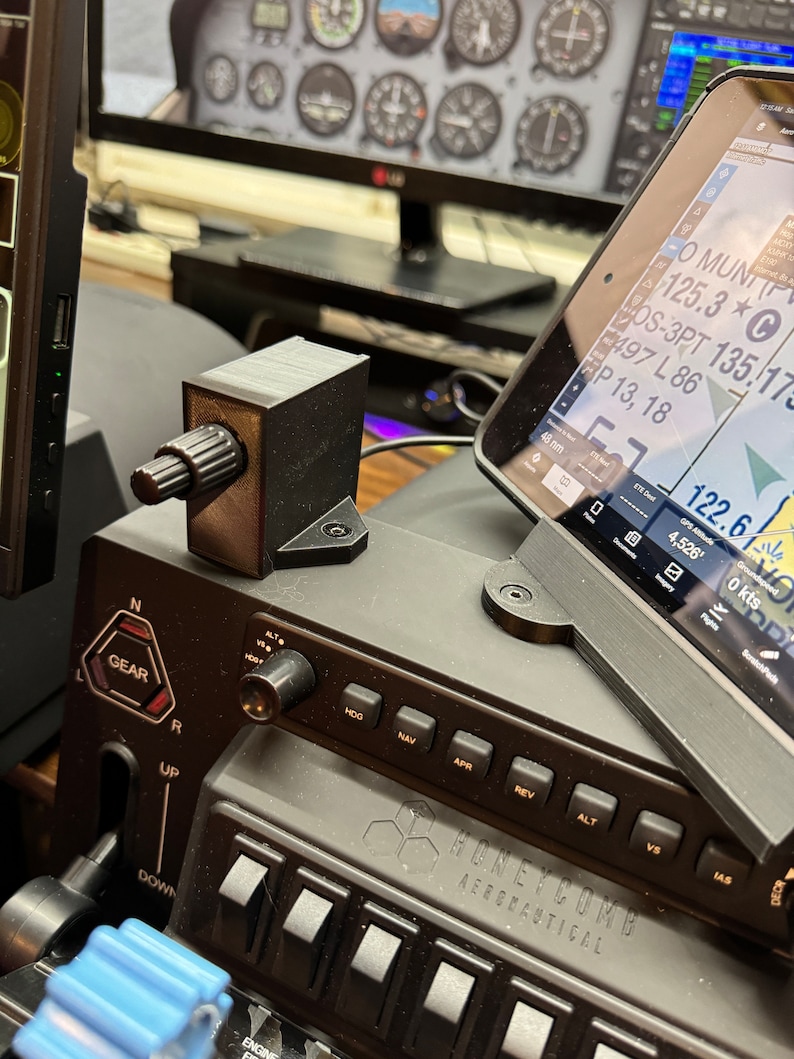 DIY Knobster W/honeycomb Mount for Honeycomb Alpha Yoke and Bravo ...