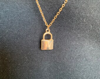 Key Lock Necklace - Etsy