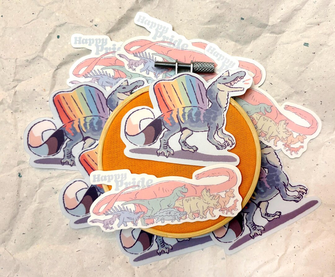 Pride Dino Sticker Set - Etsy