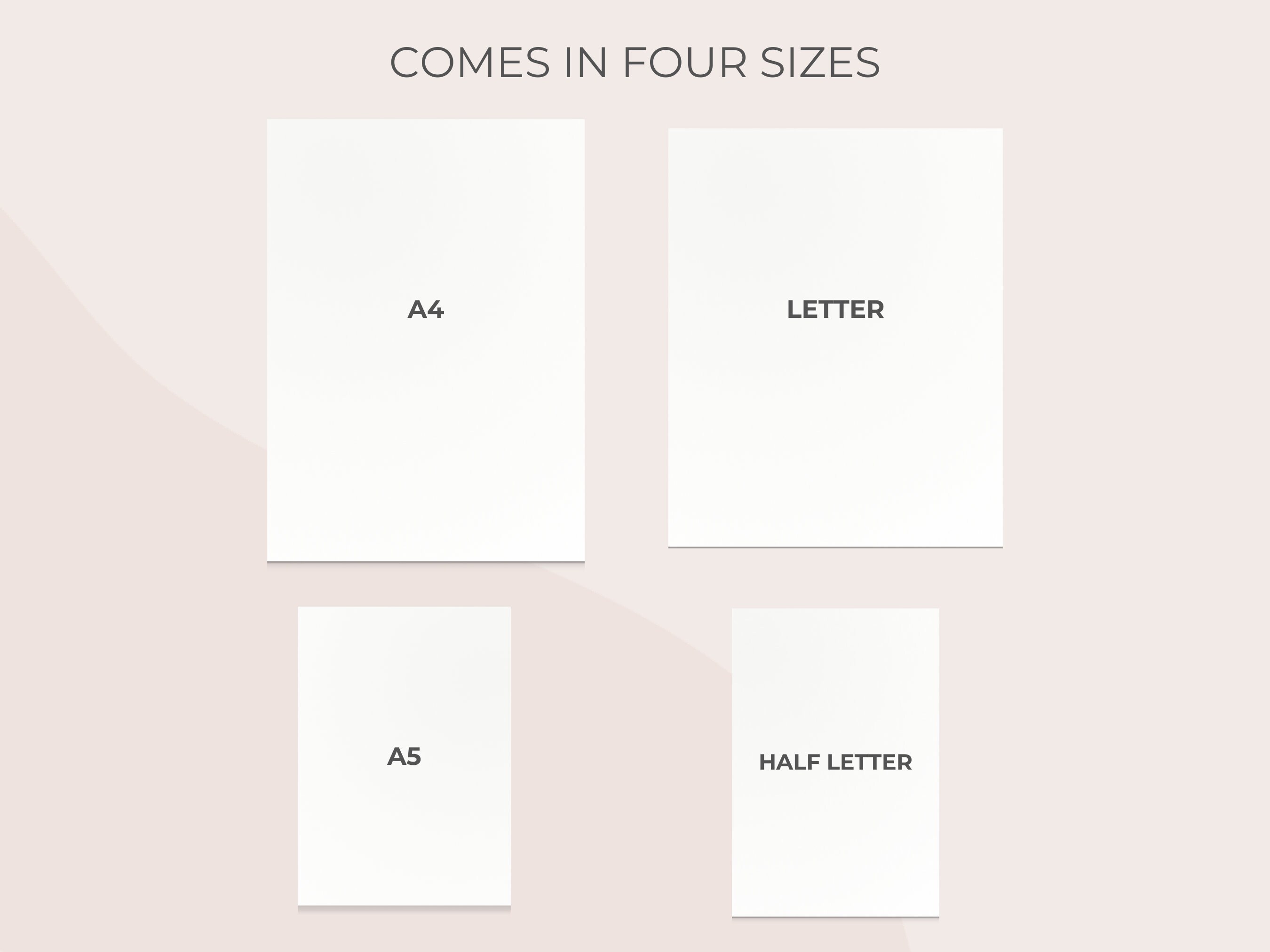 Quarterly Planner Printable. A4,A5, Letter, Half Letter. Minimalist ...