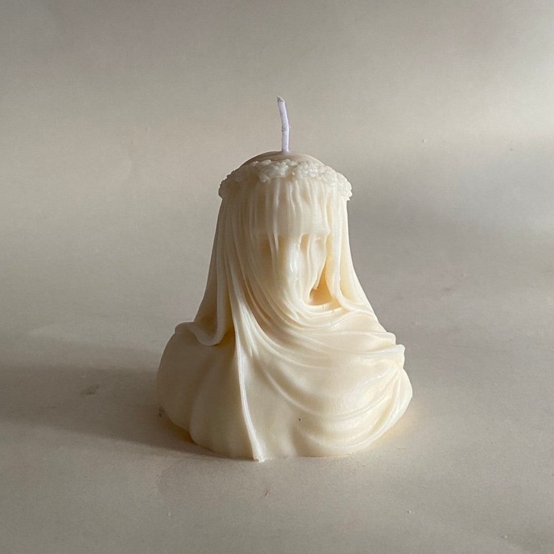 Veiled Woman Candle I Bride Candle I Gothic Candle I Body Candle I ...