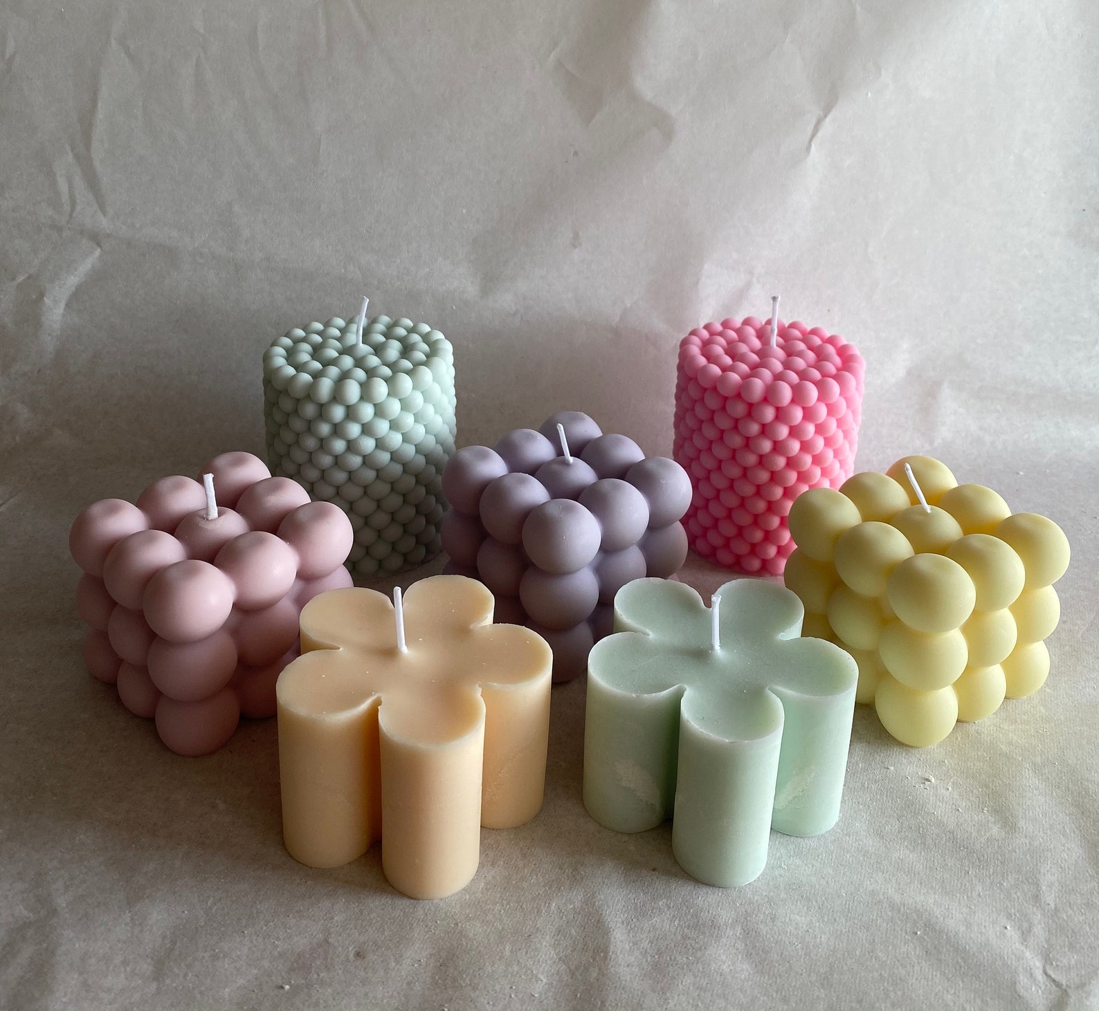 Daisy Candle Daisy Candle Flower Candle Flower Candle Bubble Candle ...