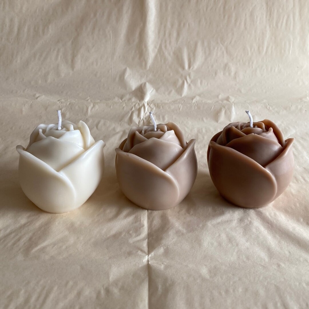 Rose Candle I Rose Candle I Flower Candle I Flower Candle I Handmade I ...