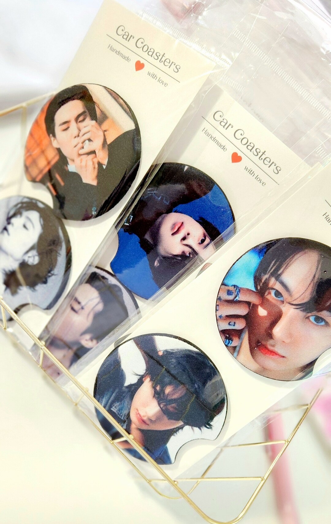 BTS Car/cup Coaster Set Army Bts Jungkook Kpop V Deco Car Suga Jin ...