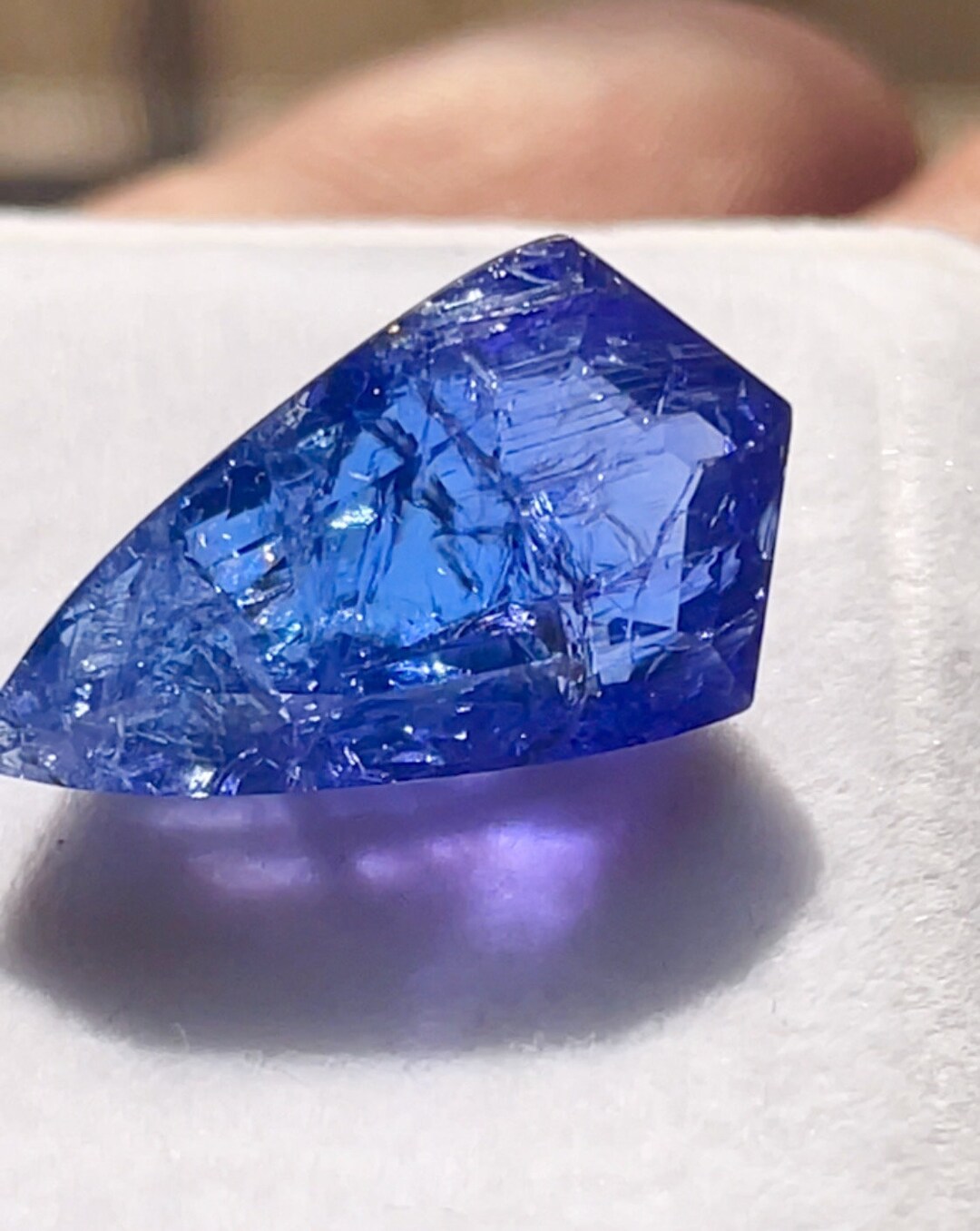 Tanzanite Inclusion 14.50 Carats custom Cut Shield 20.5012.508.60 blue ...