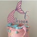 Mermaid Cake Topper Mermaids Tail Cake Topper Personalised - Etsy