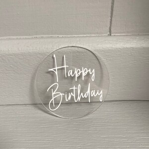Cake Disc Cupcake Topper - Acrylic Cake Topper, Acrylic Cake Topper ...