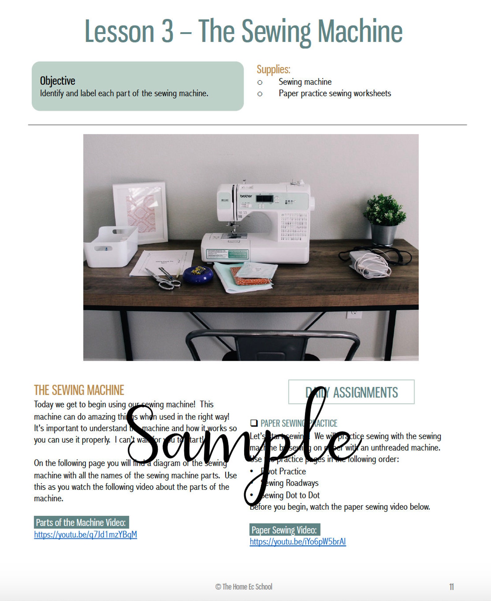 Kid's Sewing Class | DIGITAL BOOK and PATTERNS | Sewing Machine Video ...