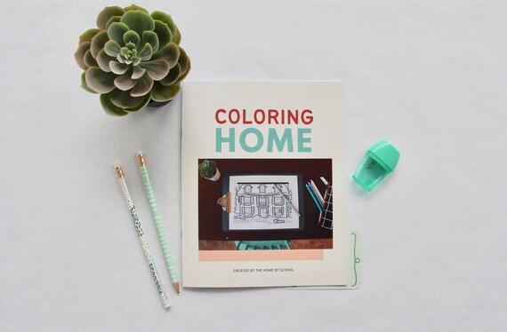 Interior Design COLORING BOOK Coloring Home House Style & | Etsy