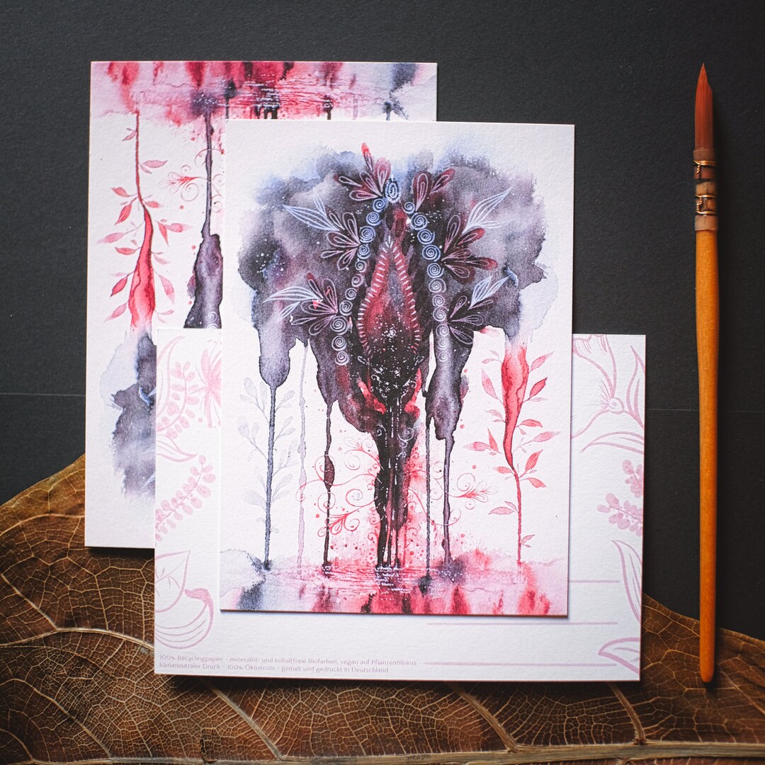 Period Power 3 Postcards yoni in the River Let's Bleed Proudly Feminine ...