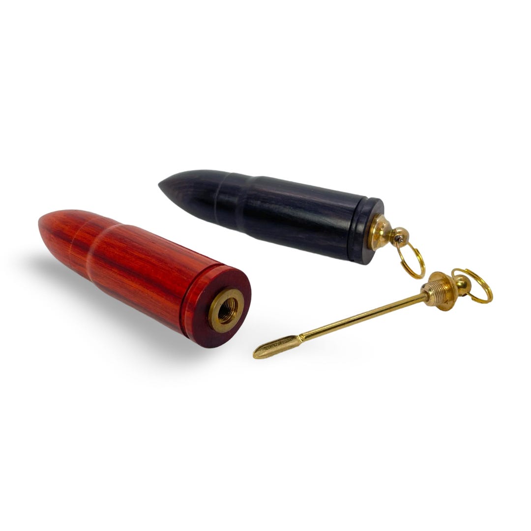 Wooden Spoon Keychain Bullet Portable Small for Cosmetics Supplements ...