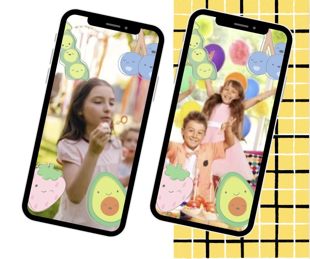 Fruit and Veg Squishums Birthday Photo Filter - Etsy