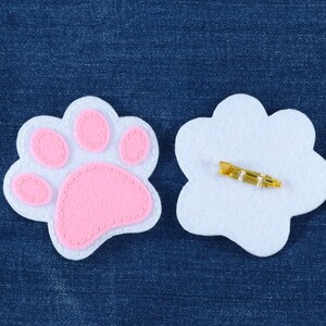 Cat Paw Felt Brooch, Cat Paw Pin, Kawaii Cat Paw Brooch, Cute Pin, Gift ...