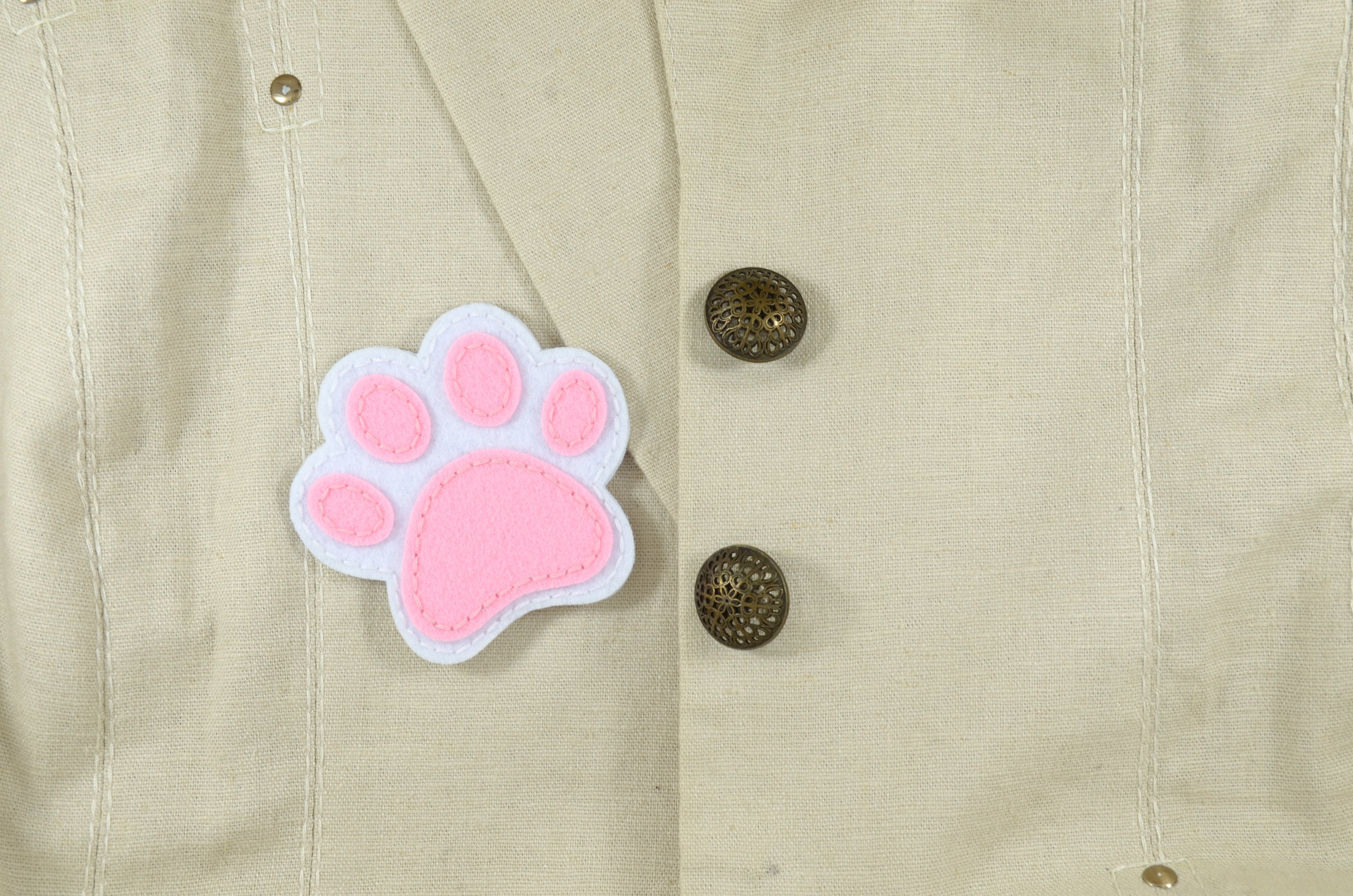 Cat Paw Felt Brooch, Cat Paw Pin, Kawaii Cat Paw Brooch, Cute Pin, Gift ...