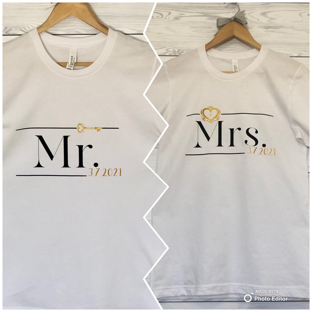Mr. and Mrs. T-shirts Handmade personal Design Shirts - Etsy