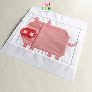 PDF Quilt Block Pattern – Pig – Animal Quilt - Etsy