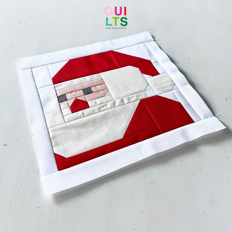 Santa Face Quilt Block - Etsy