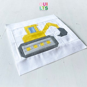 PDF Quilt Block Pattern – Crawler Excavator - Etsy