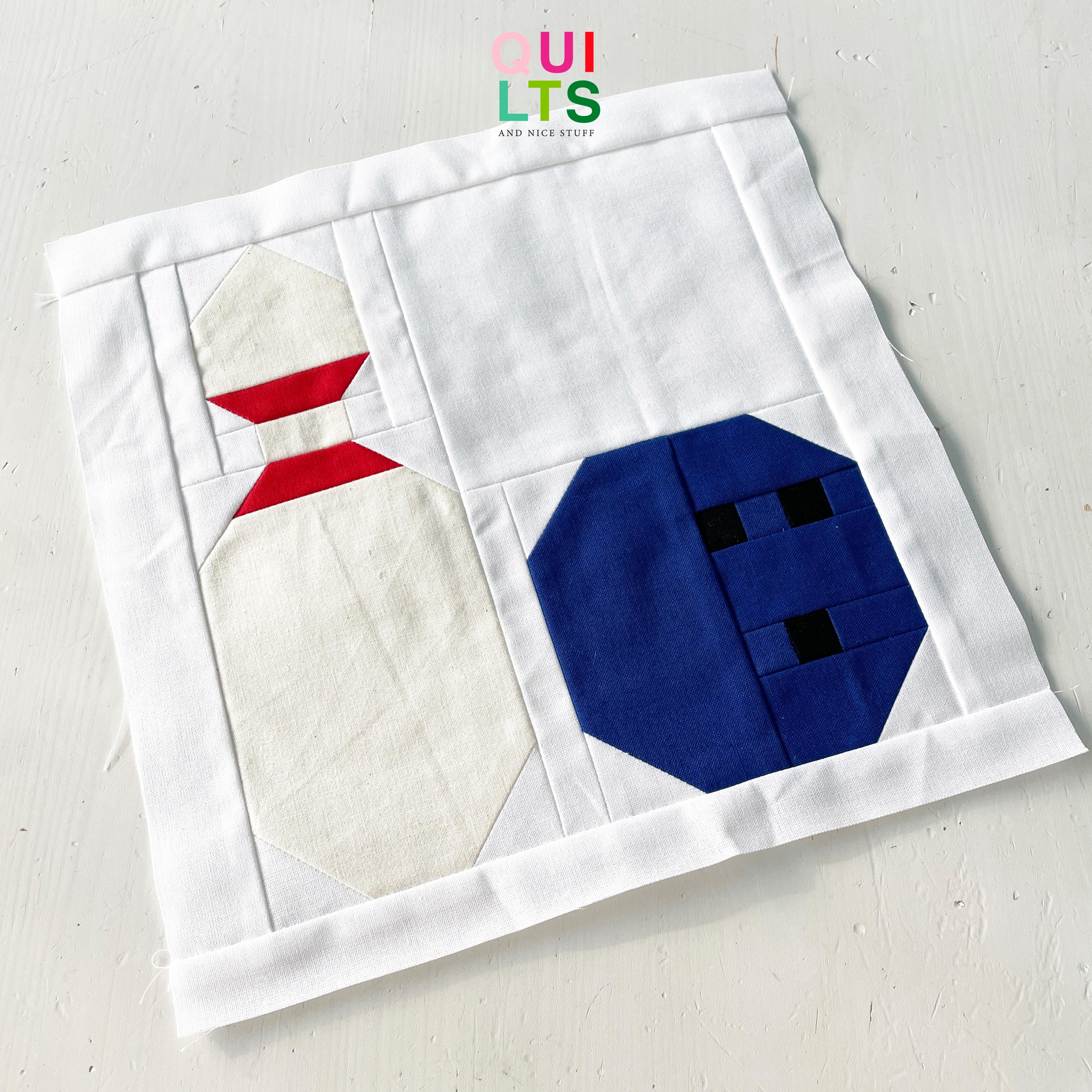 PDF Quilt Block Pattern – Bowling – Sport Quilt - Etsy