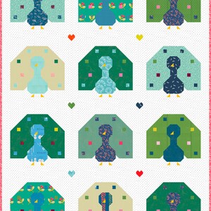 PDF Quilt Block Pattern – Peacock 2 – Animal Quilt - Etsy