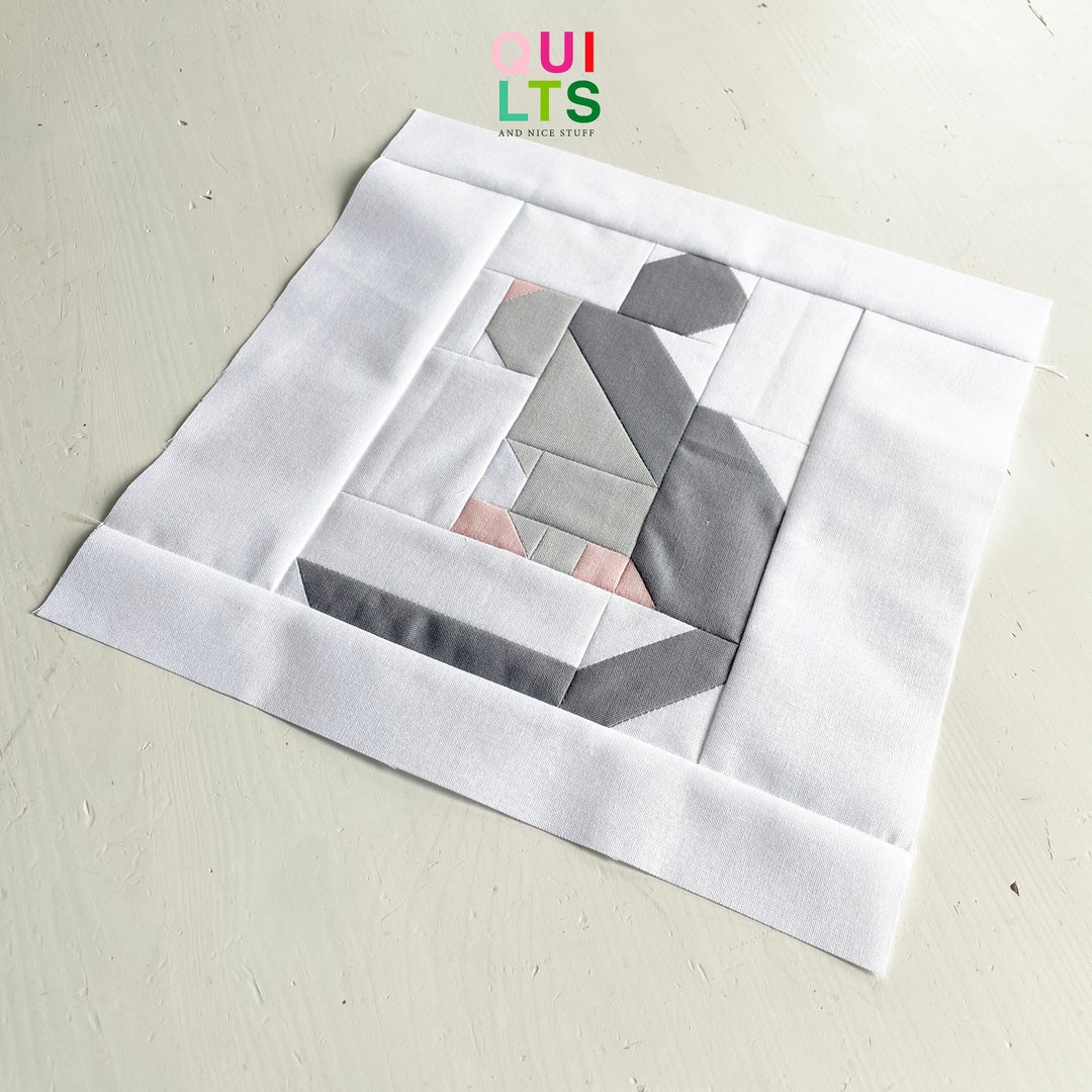 PDF Quilt Block Pattern – Mouse 2 – Animal Quilt - Etsy