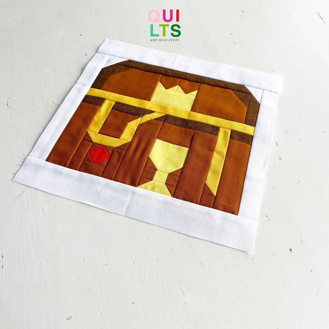 PDF Quilt Block Pattern – Treasure Chest – Pirate Quilt - Etsy