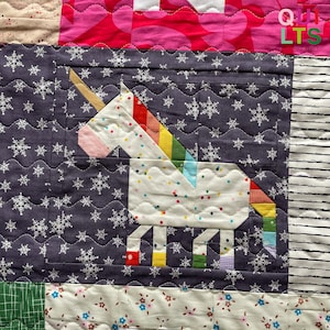 PDF Quilt Block Pattern – Unicorn – Animal Quilt - Etsy