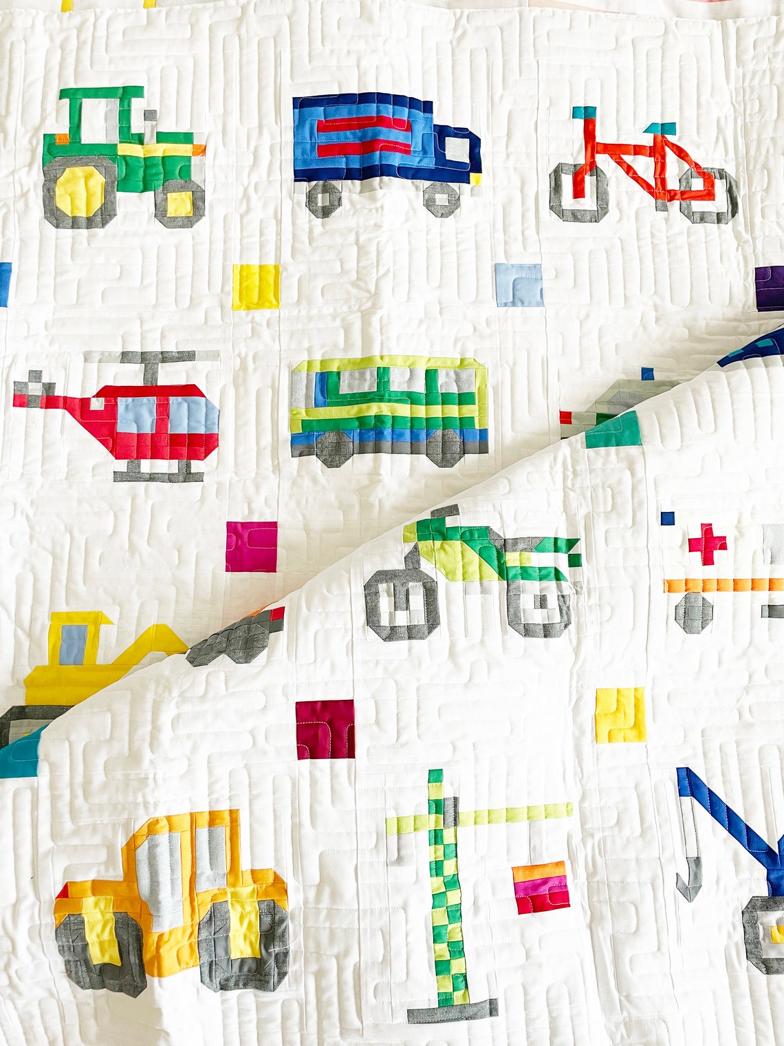 NEW PDF Quilt Block Pattern Police Car Front Vehicle - Etsy