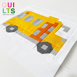 PDF Quilt Block Pattern Schoolbus Vehicle Quilt - Etsy