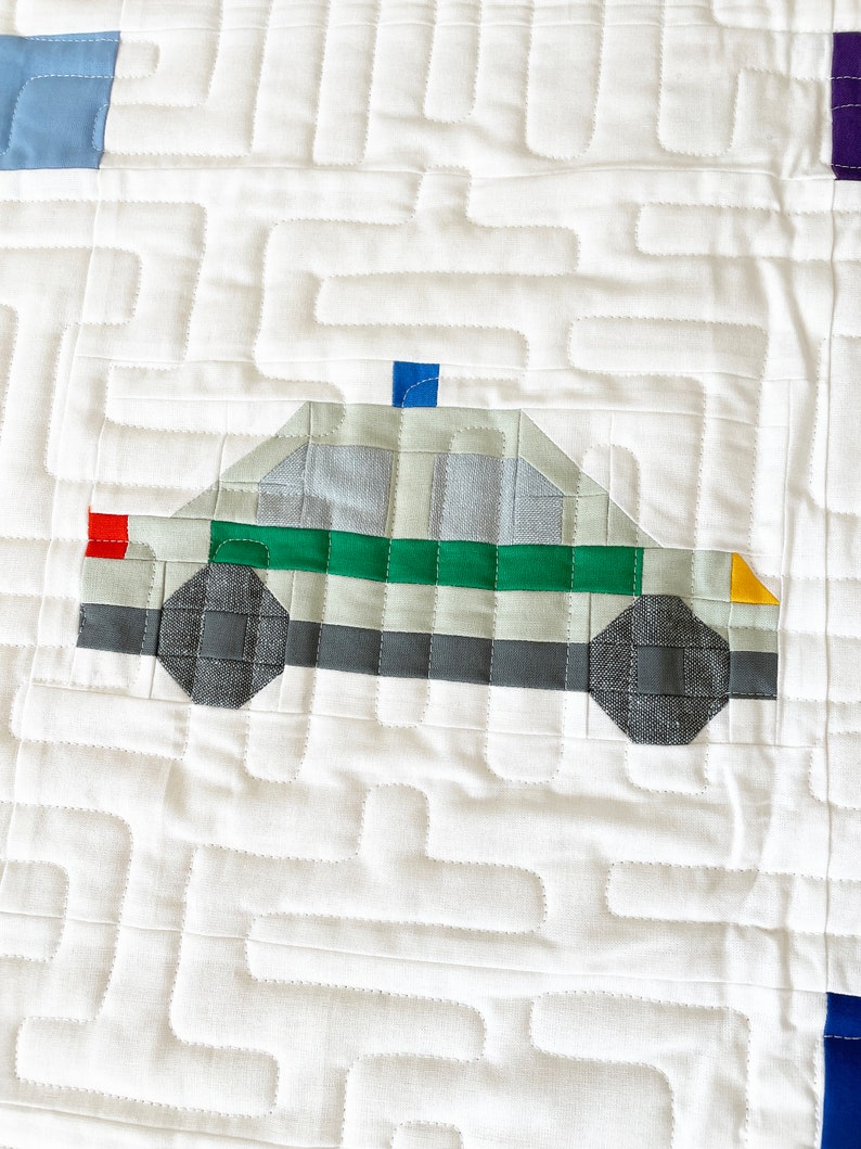 PDF Quilt Block Pattern Police Car Vehicle Quilt - Etsy