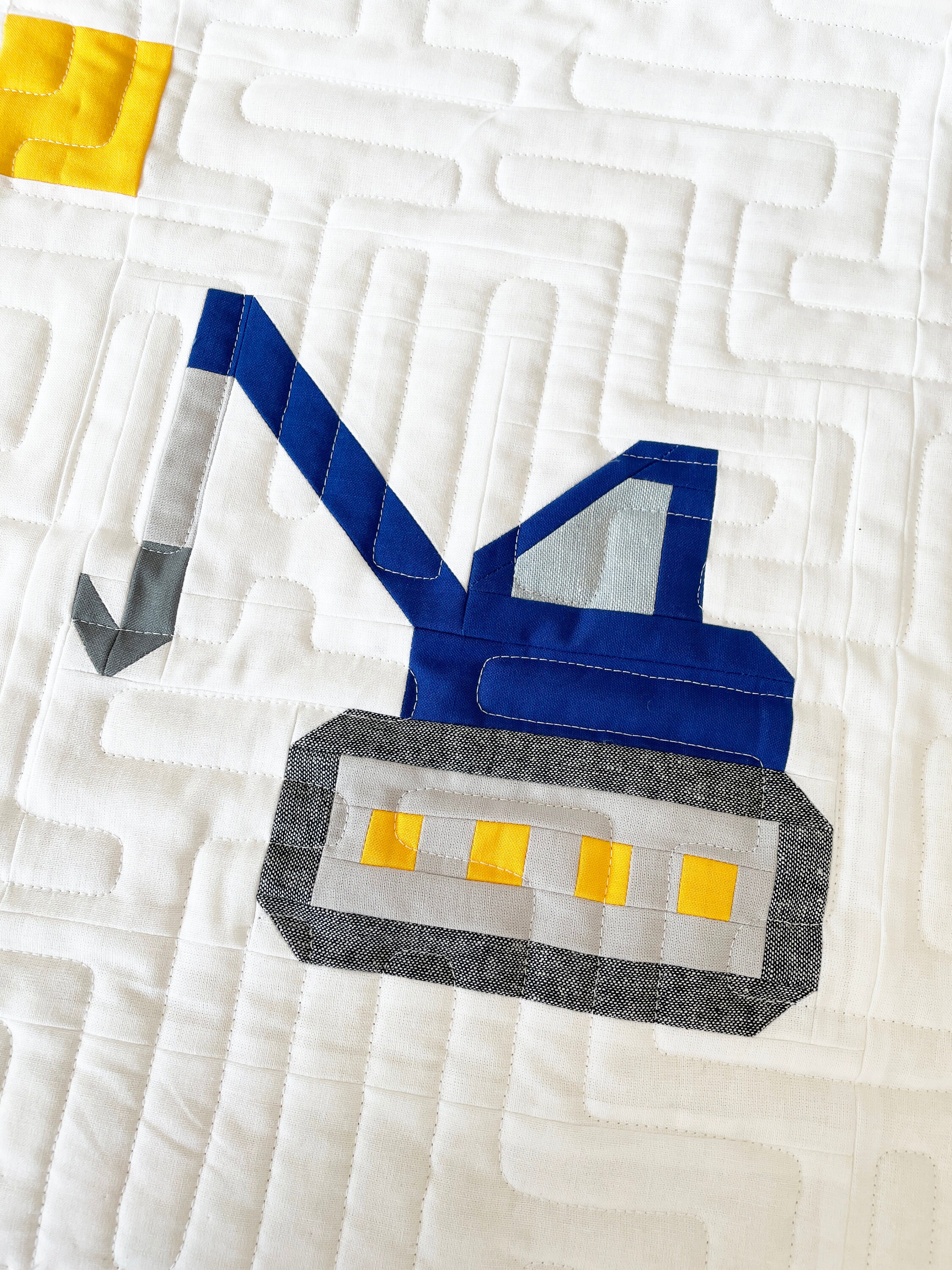 PDF Quilt Block Pattern Crane Excavator Block Vehicle - Etsy