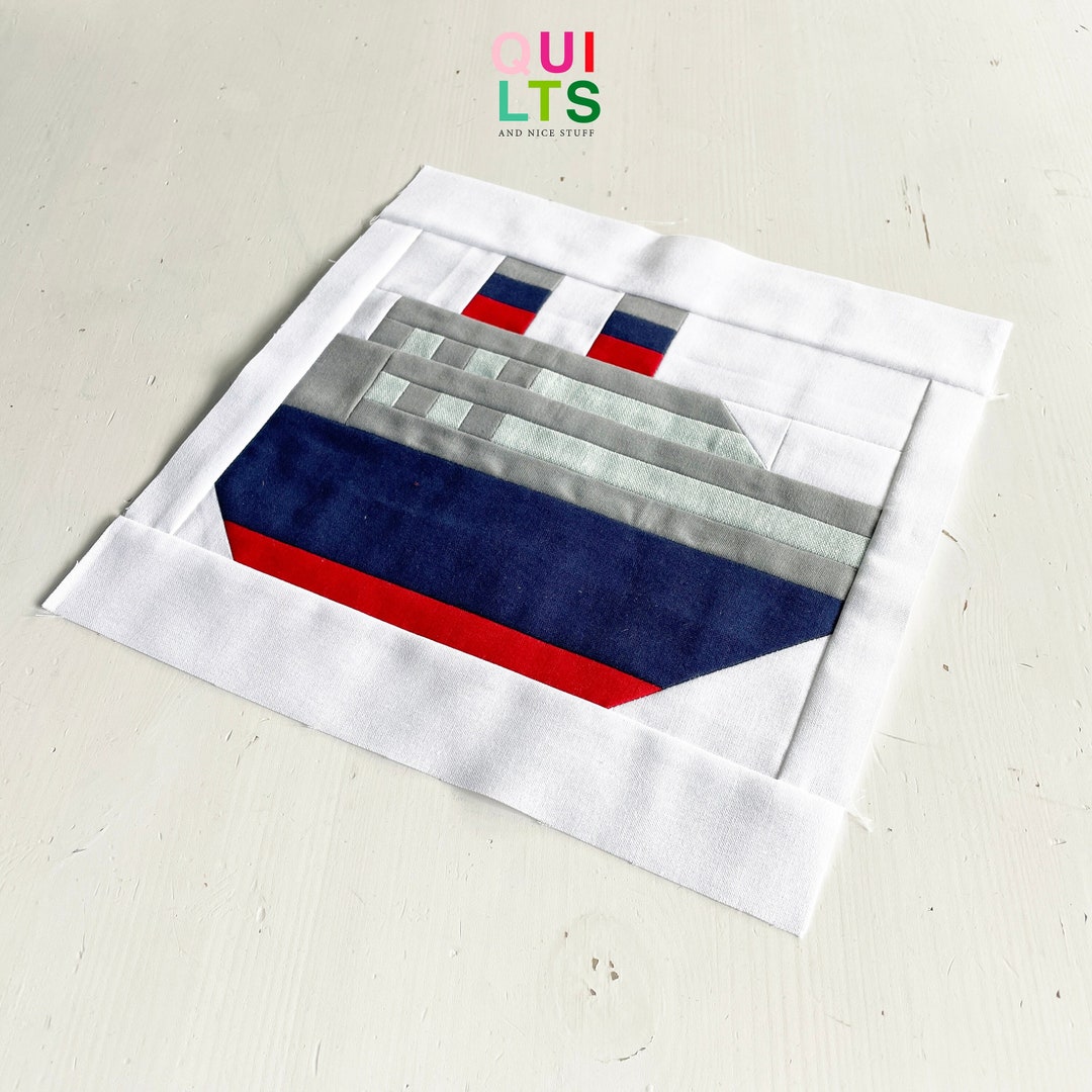 PDF Quilt Block Pattern – Cruise Ship – Vehicle Quilt - Etsy
