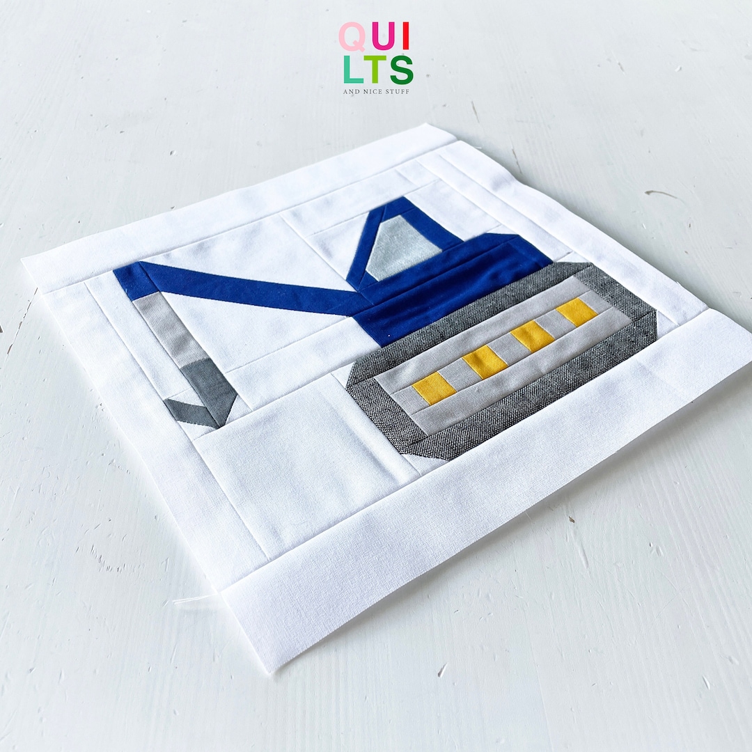 PDF Quilt Block Pattern – Crane Excavator Block – Vehicle Quilt - Etsy