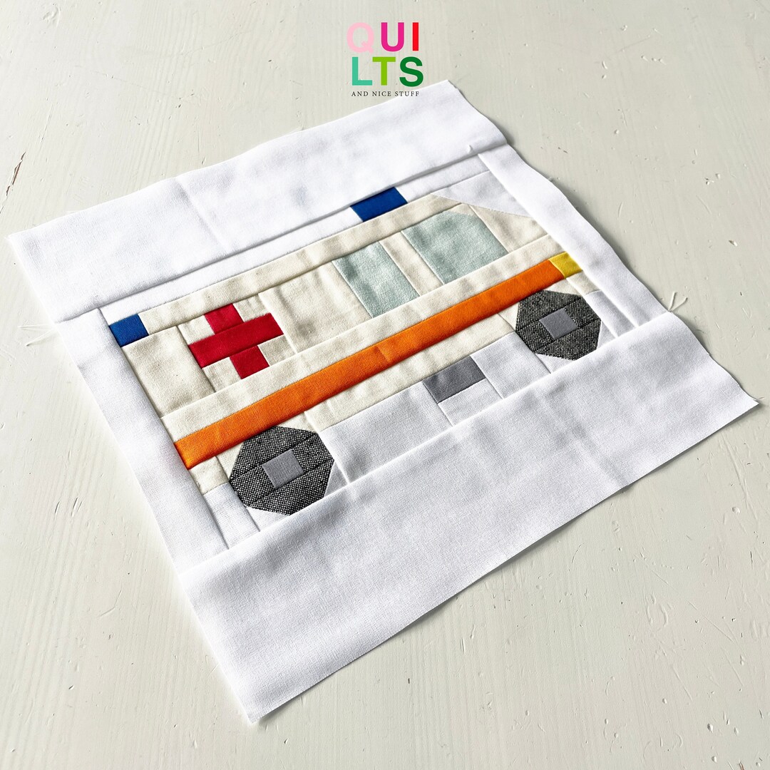 PDF Quilt Block Pattern – Ambulance – Vehicle Quilt - Etsy