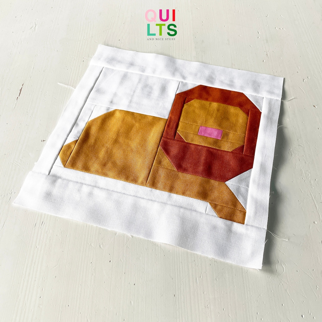 PDF Quilt Block Pattern – Lion – Animal Quilt - Etsy