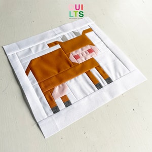 PDF Quilt Block Pattern – Cow – Animal Quilt - Etsy