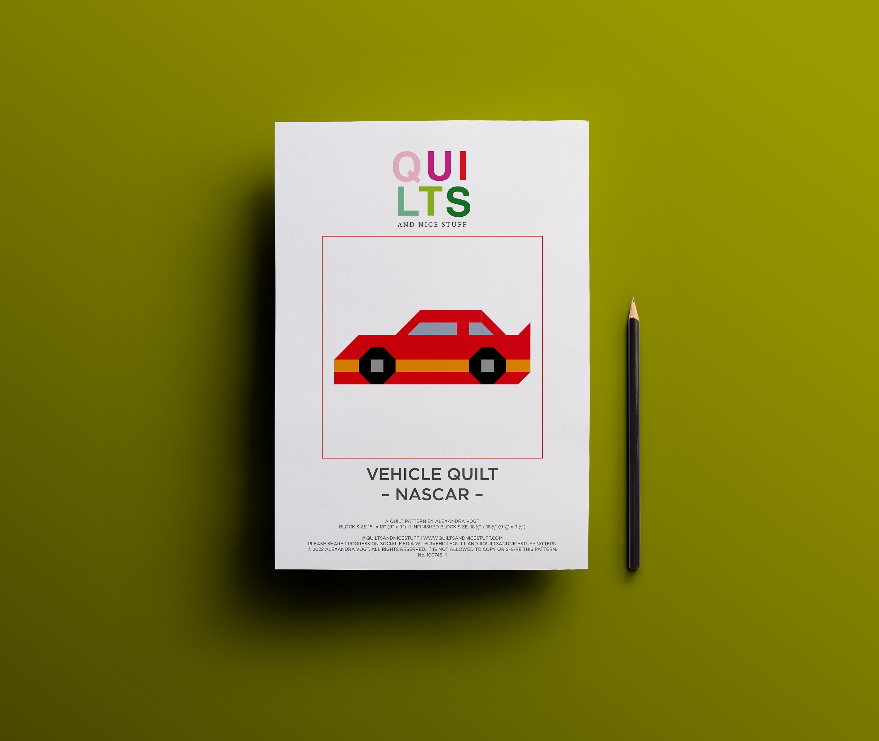 PDF Quilt Block Pattern Nascar Vehicle Quilt | Etsy