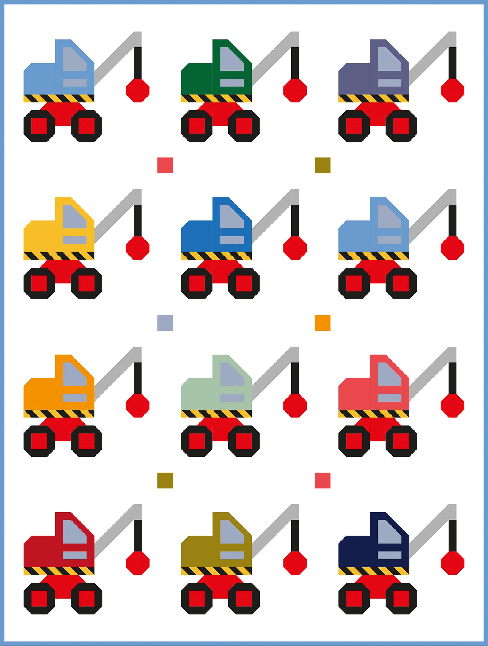 PDF Quilt Block Pattern Wrecking Ball Truck Vehicle Quilt - Etsy