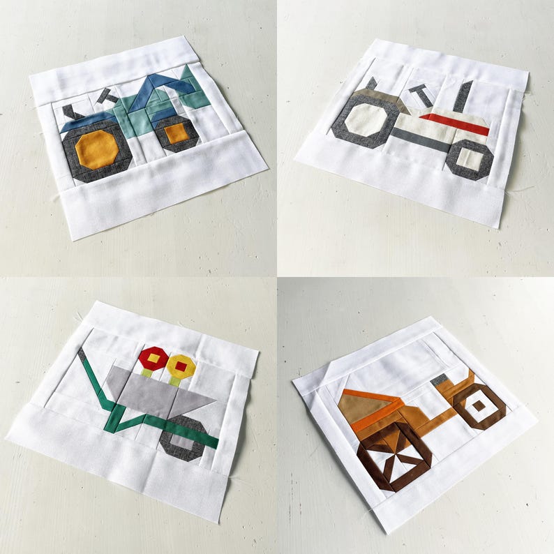 20 Farmland Vehicle Quilt Block Pattern Bundle - Etsy
