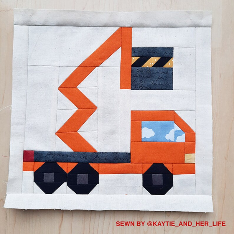 PDF Quilt Block Pattern – Lifting Platform Truck – Vehicle Quilt - Etsy