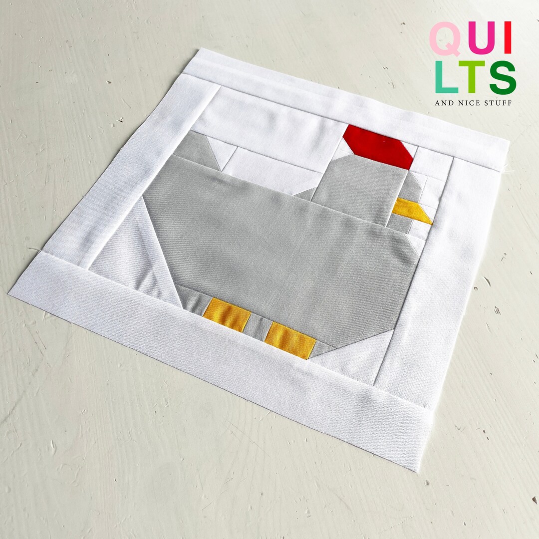 PDF Quilt Block Pattern Hen Animal Quilt - Etsy