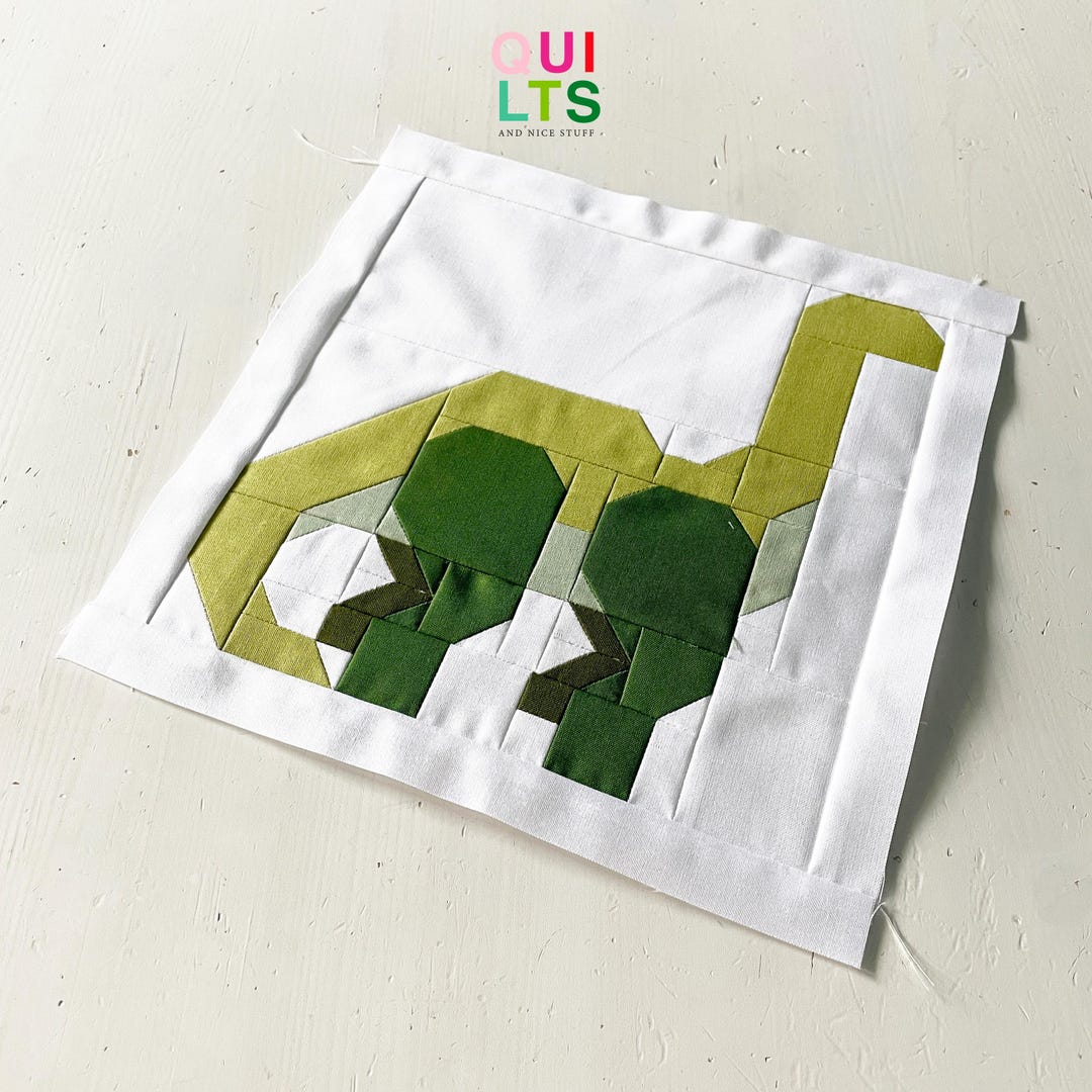 PDF Quilt Block Pattern – Apatosaurus – Dinosaur Quilt - Etsy