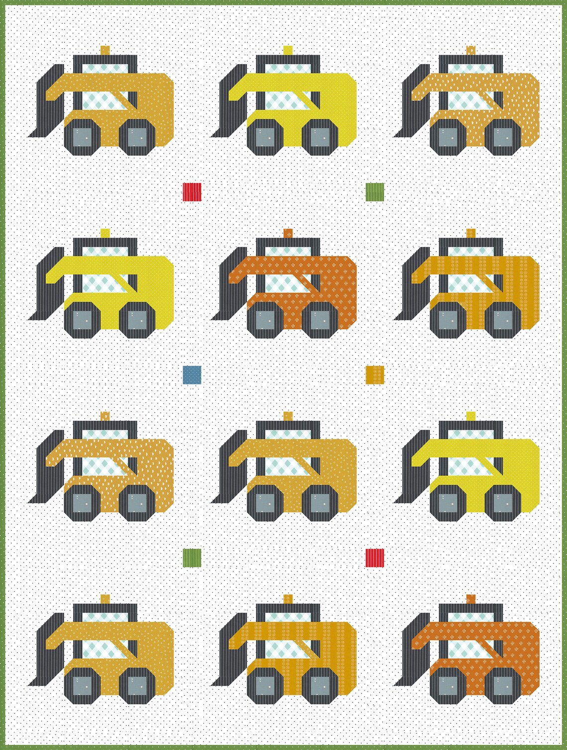 PDF Quilt Block Pattern Skid Steer Vehicle Quilt - Etsy