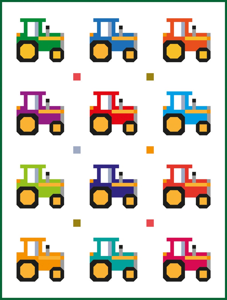 PDF Quilt Block Pattern Tractor Vehicle Quilt Pattern - Etsy