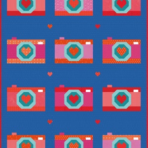NEW! PDF Quilt Block Pattern – Camera – Valentine Quilt – Valentine's ...